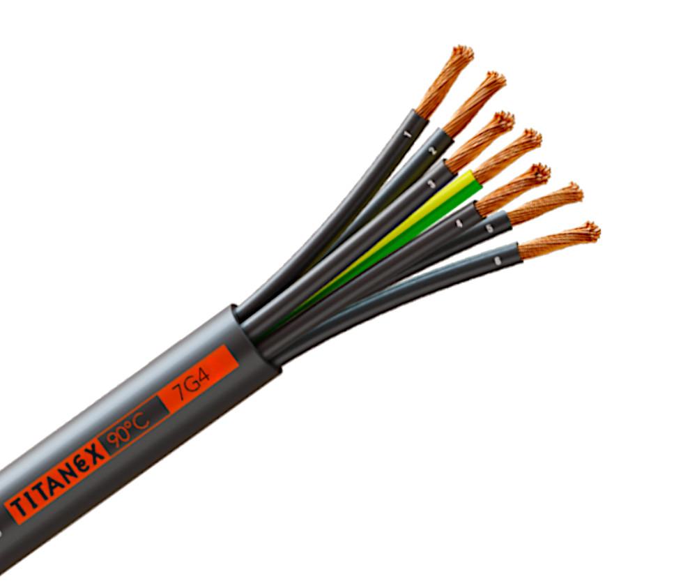 Kabel H07RN-F 7Gx4, Nexans Titanex, černý - Nexans | Real Elektro